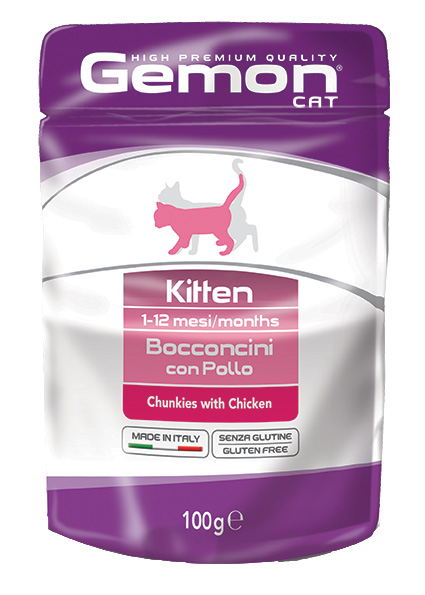 Gemon Kitten Cat Chunkies with Chicken - Monge.it